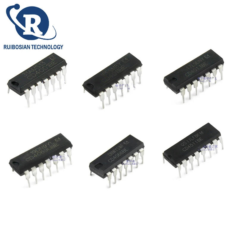 10PCS-CD4017BE-CD4511BE-4069BE-CD4011BE-CD4013BE-CD4066BE-CD4081BE ...