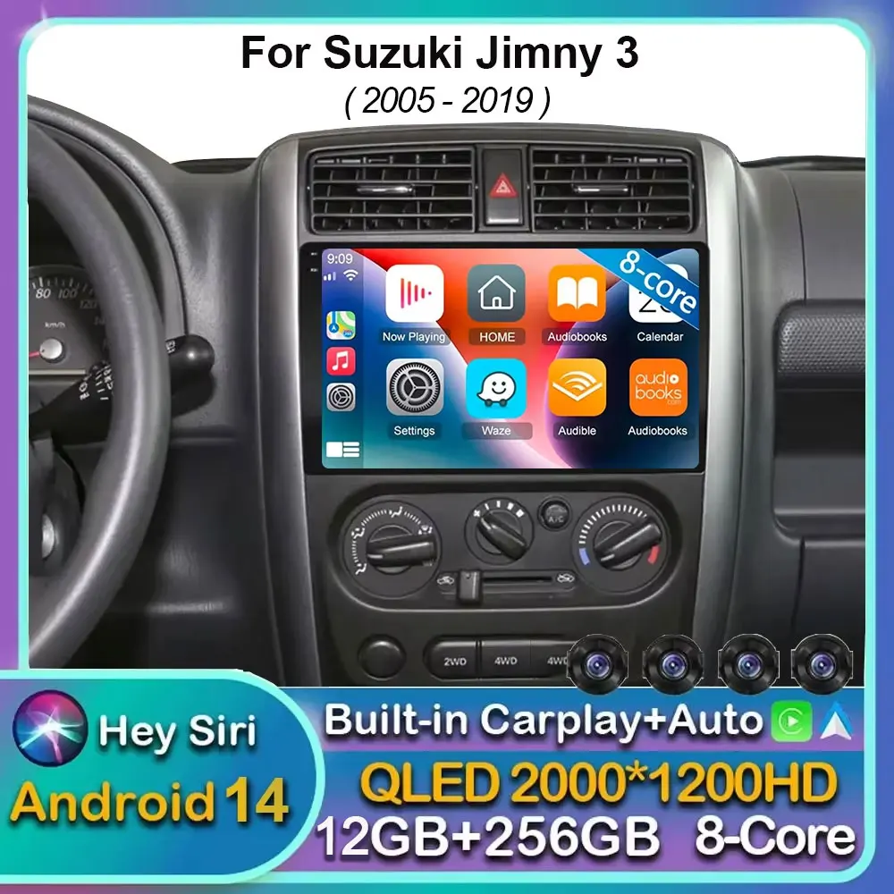 Android 14 Carplay Auto Car Radio For Suzuki Jimny 3 2005-2016 2017 ...