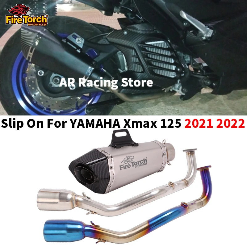 Slip-On-For-YAMAHA-Xmax-125-X-MAX125-2021-2022-Motorcycle-Exhaust-Full ...