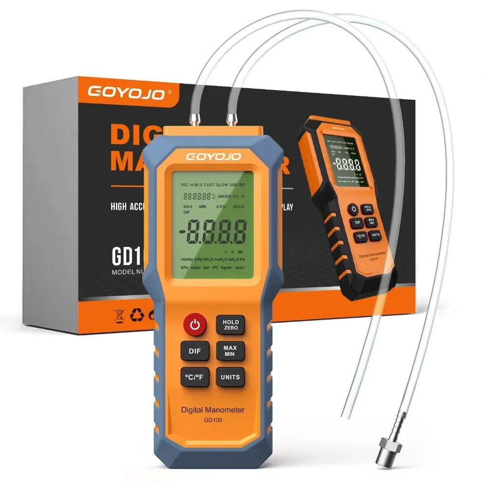 Digital-Manometer-with-Backlit-Gas-Pressure-Tester-Dual-Port-Air ...