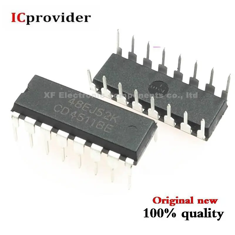 20pcs/lot CD4511BE CD4511 4511 DIP16 IC CMOS BCD to 7 Segment Latch ...