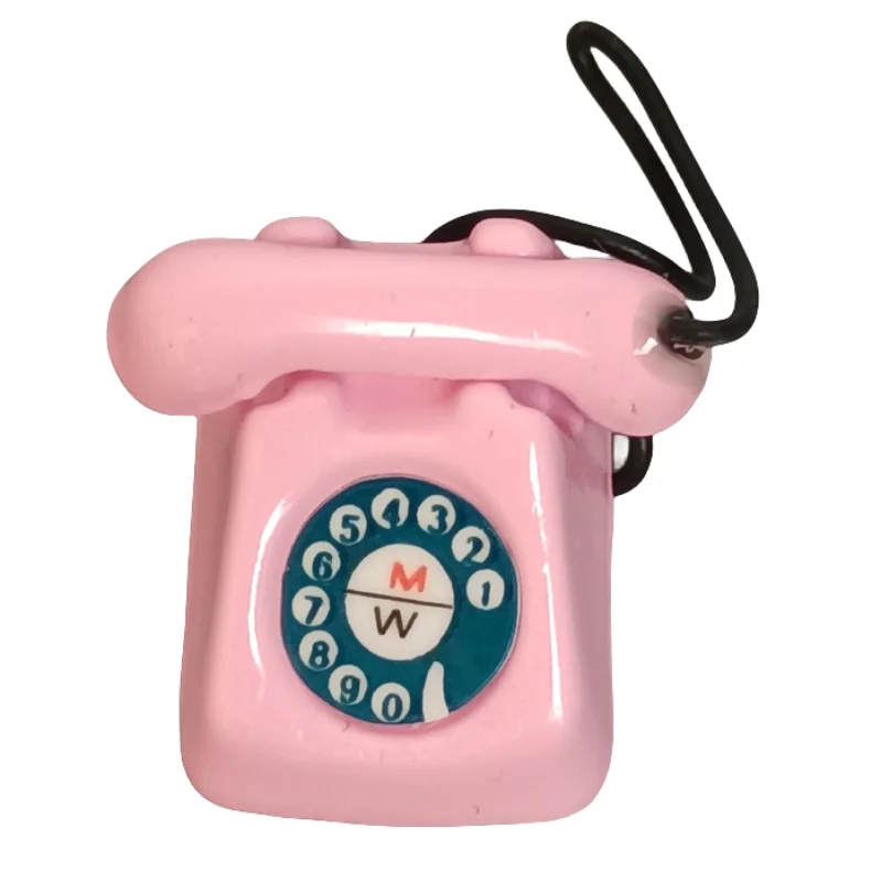 Doll house decoration red black pink Retro phone for barbie doll use ...