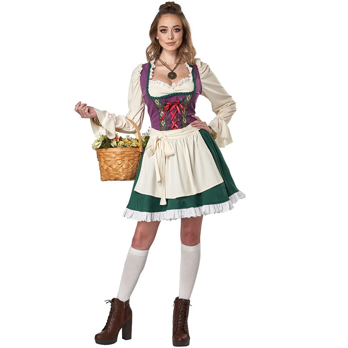Oktoberfest Dirndl Dress Cosplay Costume German Beer Festival Tavern ...