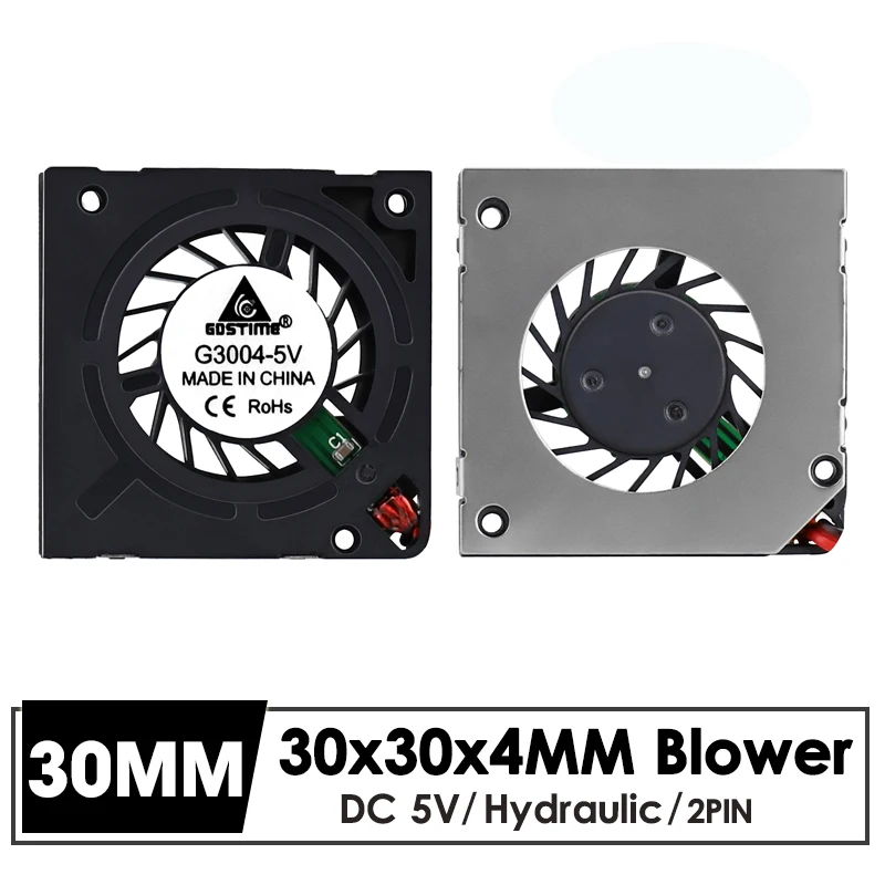 Gdstime-2Pcs-3004-Radial-Fan-30x30x4MM-Miniature-Ultra-Thin-Blower-5V ...