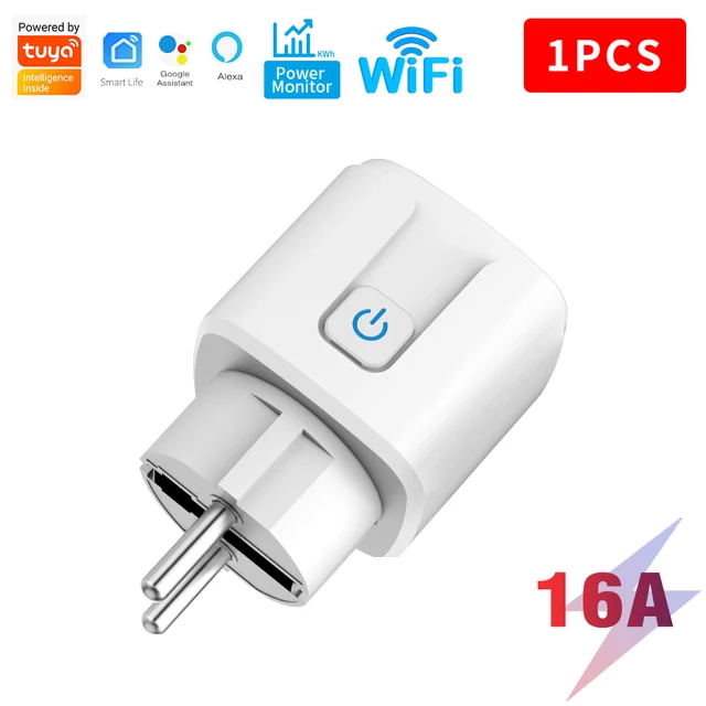 Smart Plug WiFi Socket EU 16A/20A With Power Monitor Timing Function Tuya Smart Life APP Control ...