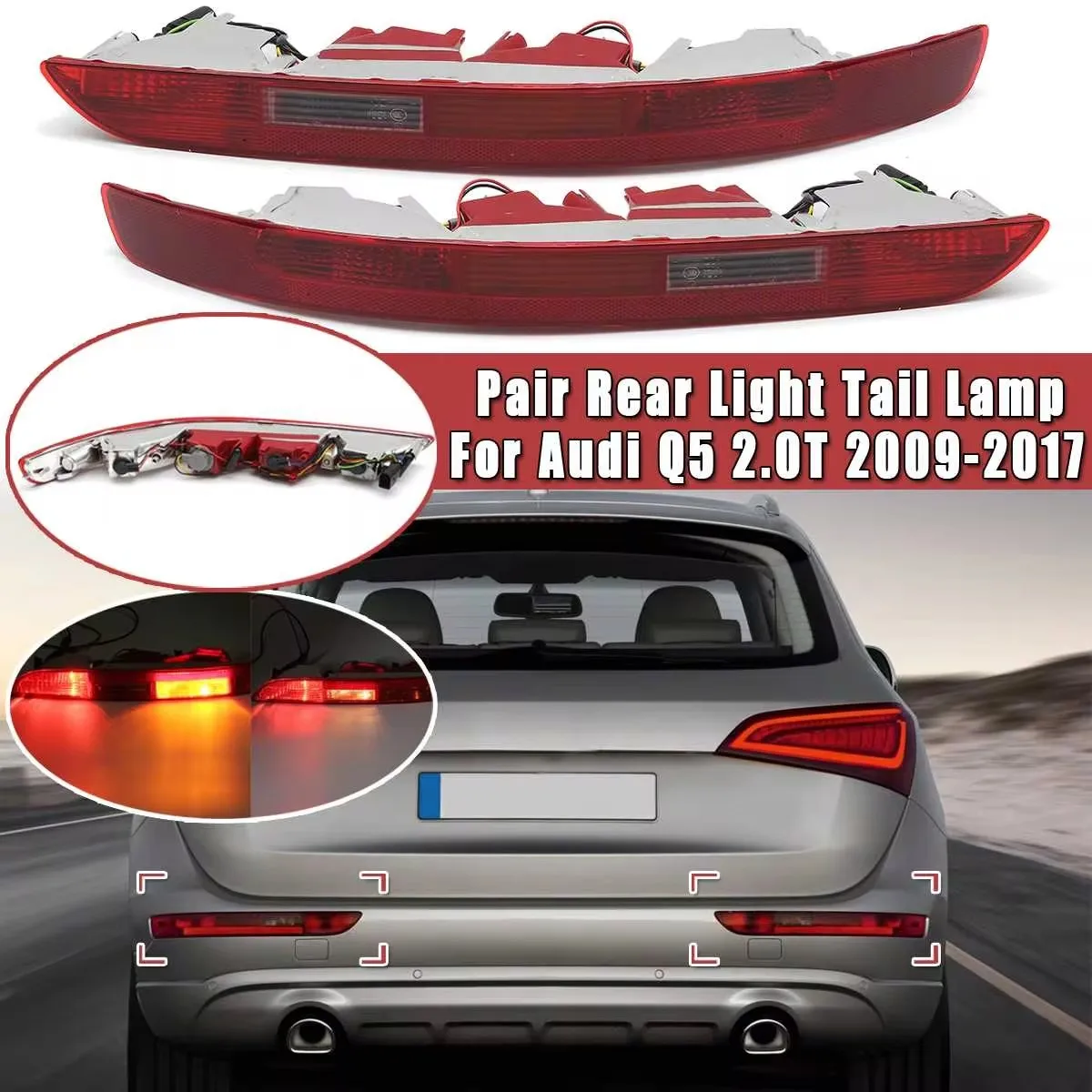 Car-Rear-Bumper-Tail-Light-For-Audi-Q5-2-0T-2009-2017-8R0945096 ...