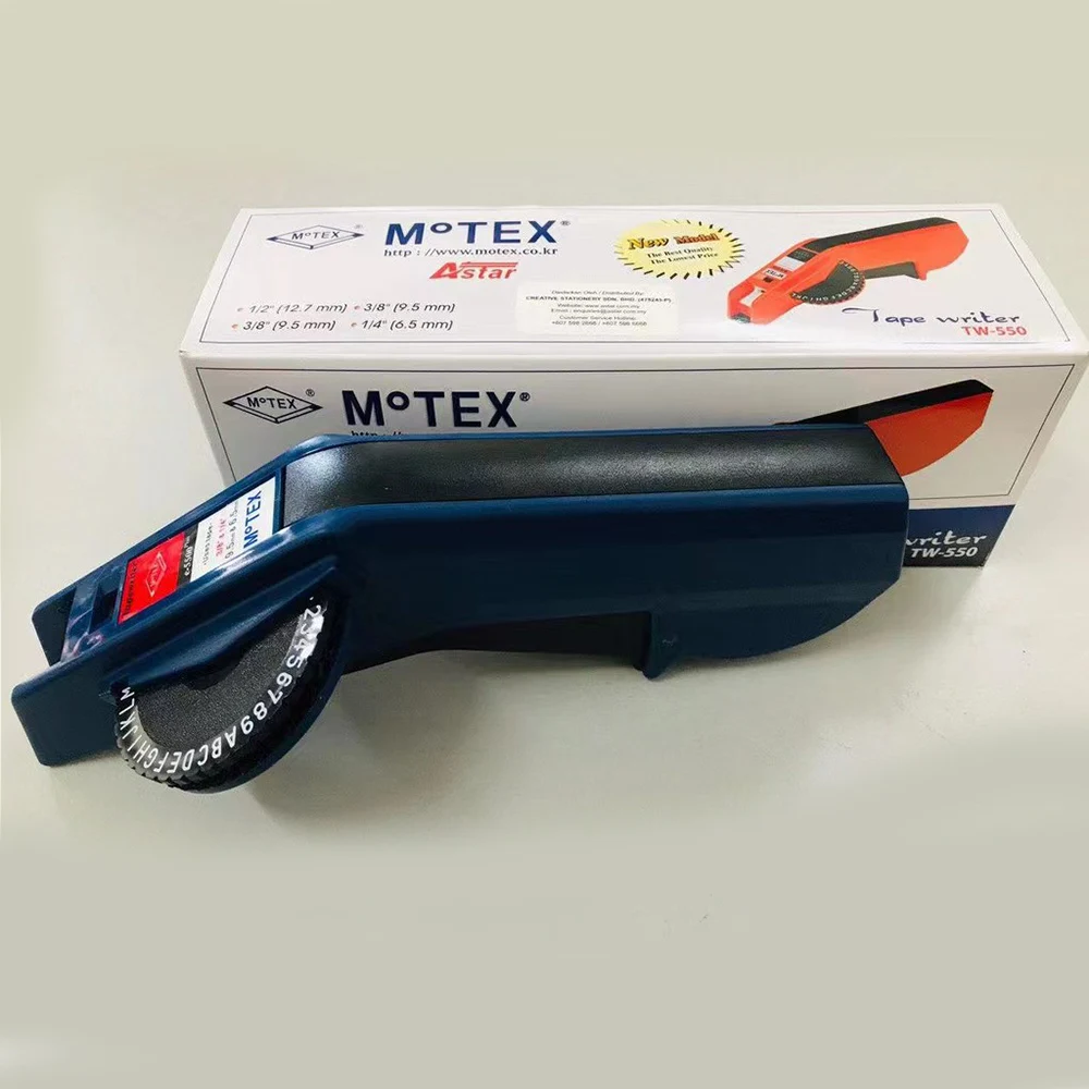 Motex-E-5500-DIY-Manual-Label-Maker-with-2Rolls-9-12mm-Refill-Tapes-for ...