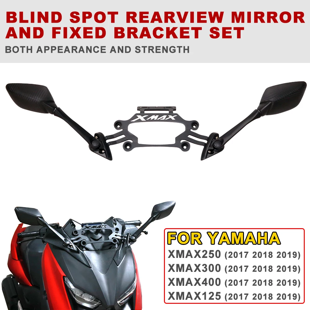 Motorcycle-XMAX300-Rear-View-Mirrors-Front-Fixed-Phone-Bracket-Rearview ...