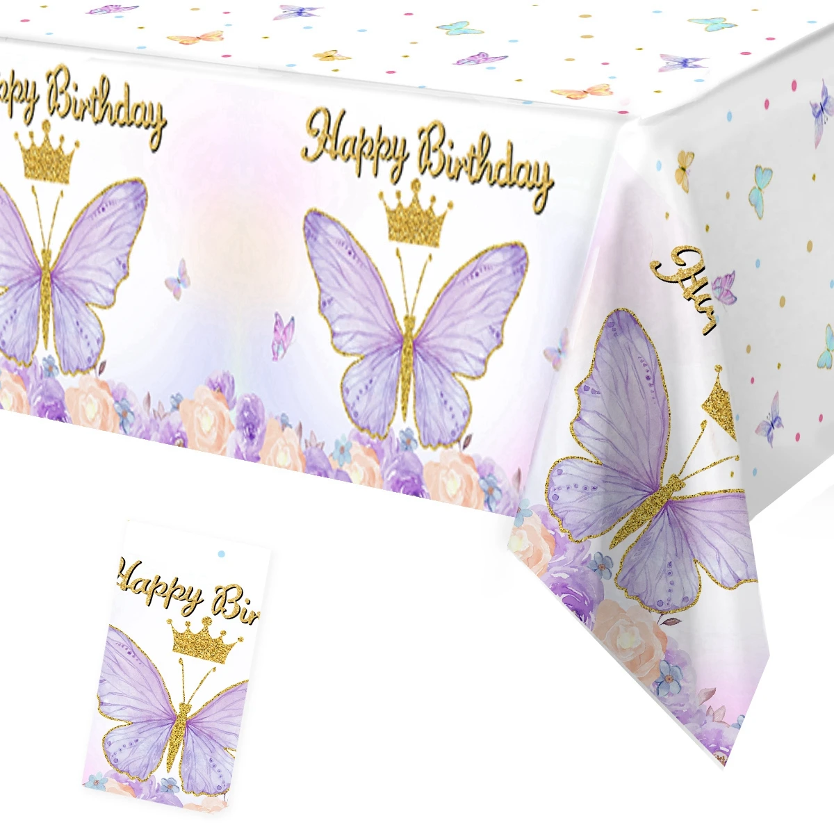 New-Purple-Butterfly-Waterproof-Tablecloth-Spring-Butterfly-Theme ...