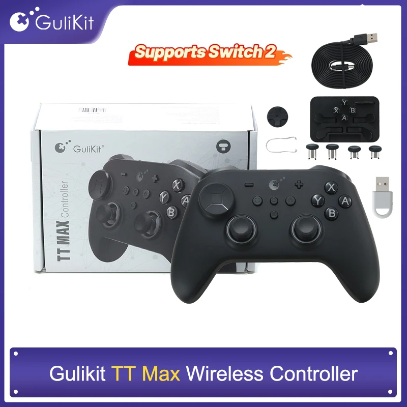 GuliKit TT MAX Bluetooth Controller Wireless Gamepad with TMR Joysticks ...