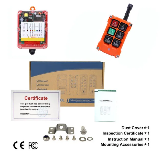 F21-4S-4-Button-Key-Single-Speed-DC-24V-Hoist-Wireless-Industrial ...