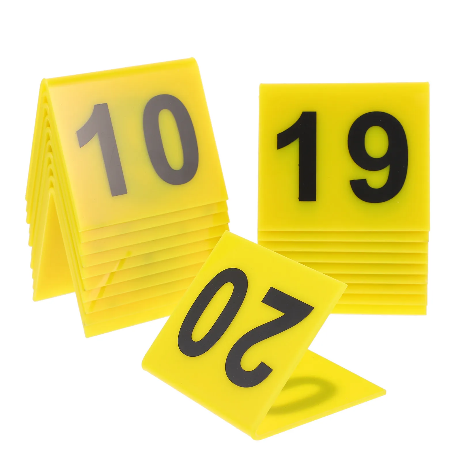 20Pcs V Shaped Table Number Markers Reusable Acrylic Number Plates for ...