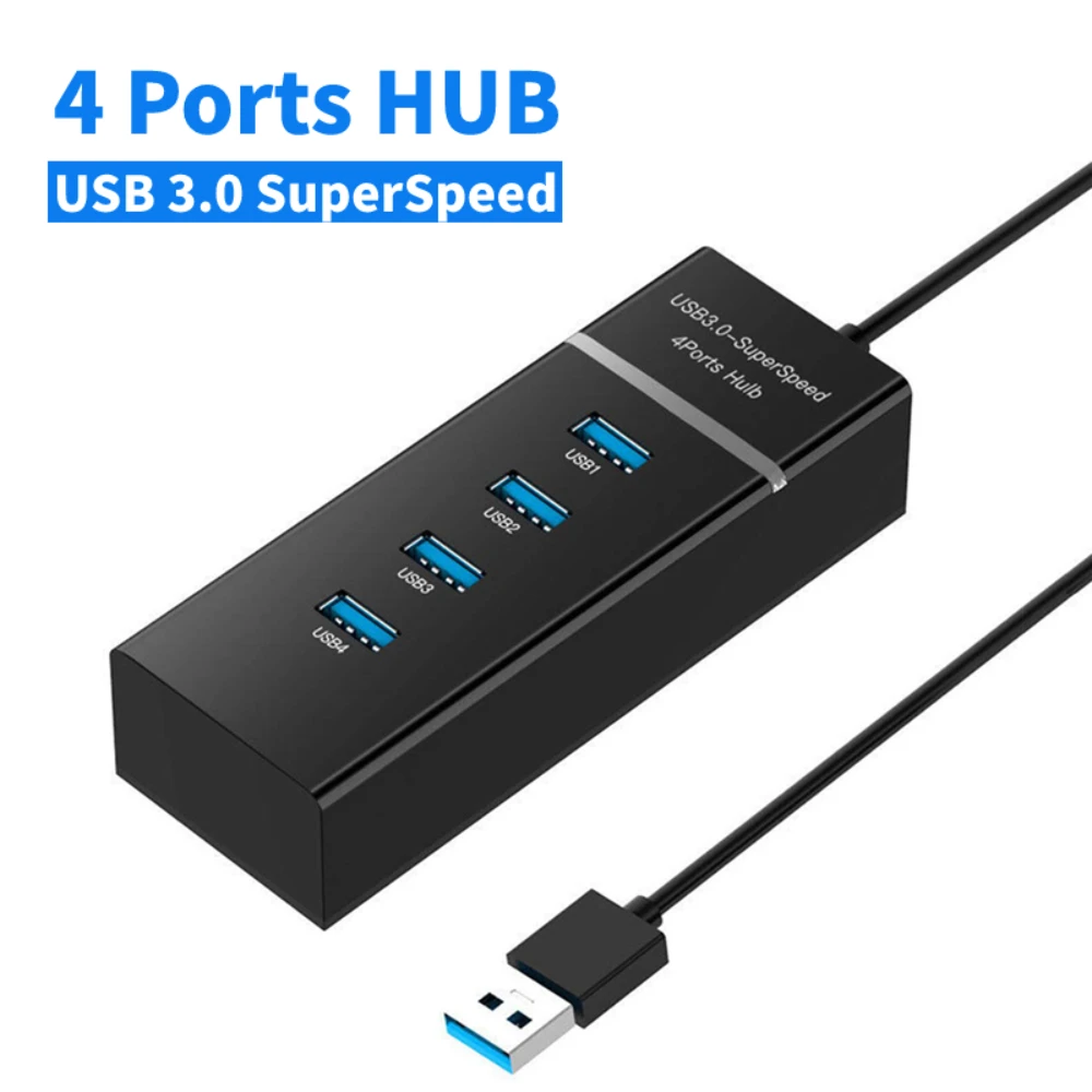 4 포트 USB 허브 3.0 USB 3.0 허브 USB 2.0 허브 USB 분배기 USB 스위치 USB 어댑터 컴퓨터 노트북용 고속 멀티 포트, USB 허브 분배기 ...