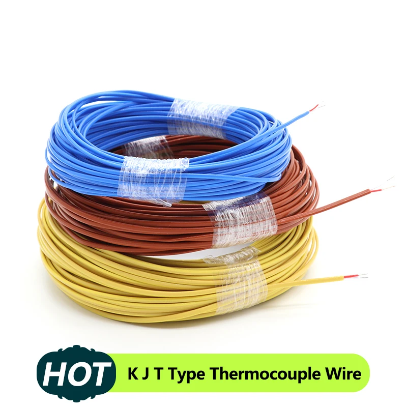K-J-T-Type-Thermocouple-Wire-2-Cores-PTFE-Insulator-Shielded-Line-Glass ...