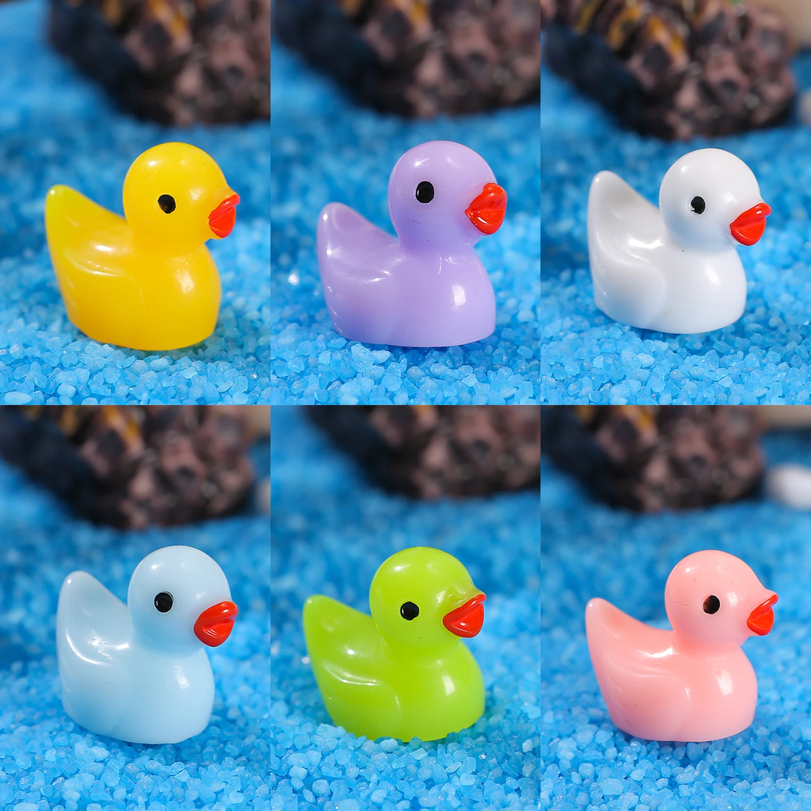 Miniature Figurines Guiqulai 50 Pcs Mini Flamingo, Mini Resin Animals ...