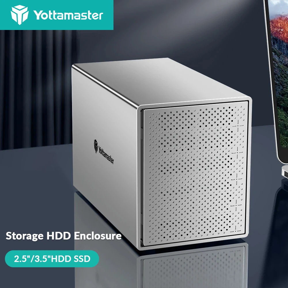 Yottamaster-5-Bay-Aluminum-2-5-3-5-USB3-0-External-Hard-Drive-Enclosure ...