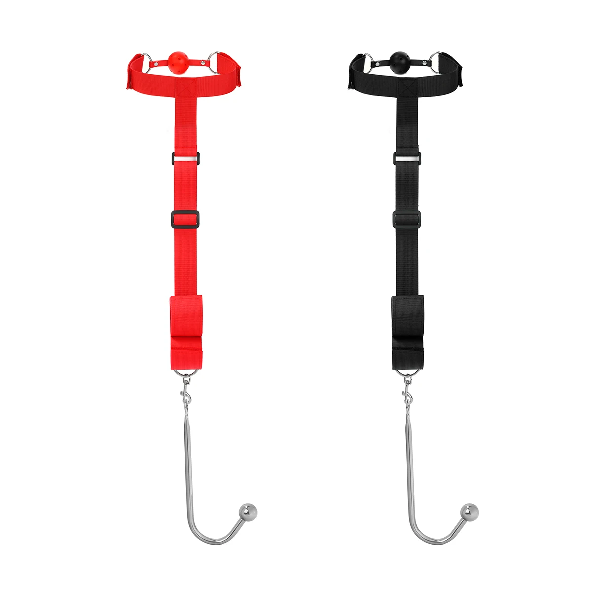 Behind-The-Back-Handcuff-Mouth-Gag-Harness-Restraints-With-Metal-Anal ...