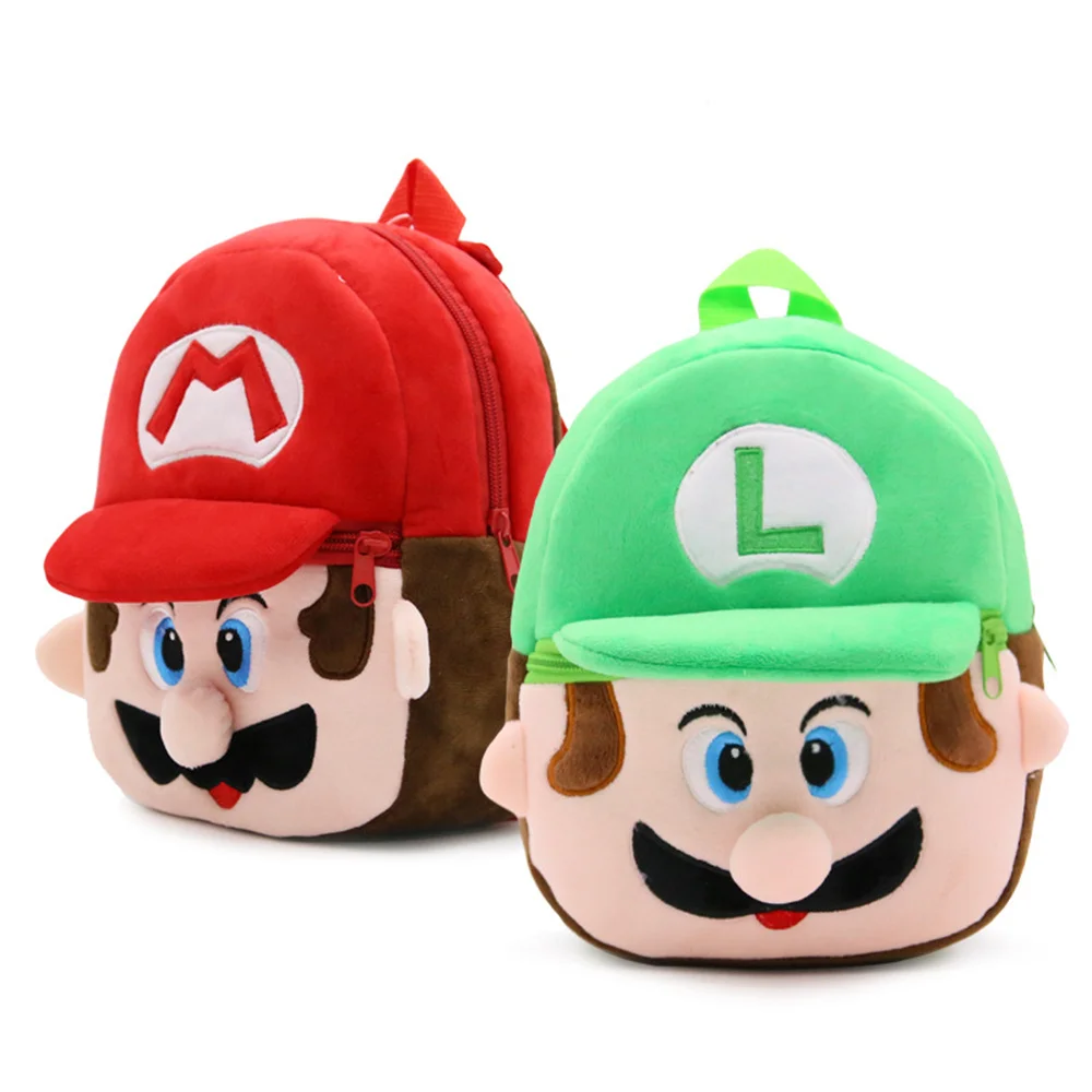 Super Mario Plush Backpack Mario Bros Luigi Anime Peripherals Children ...