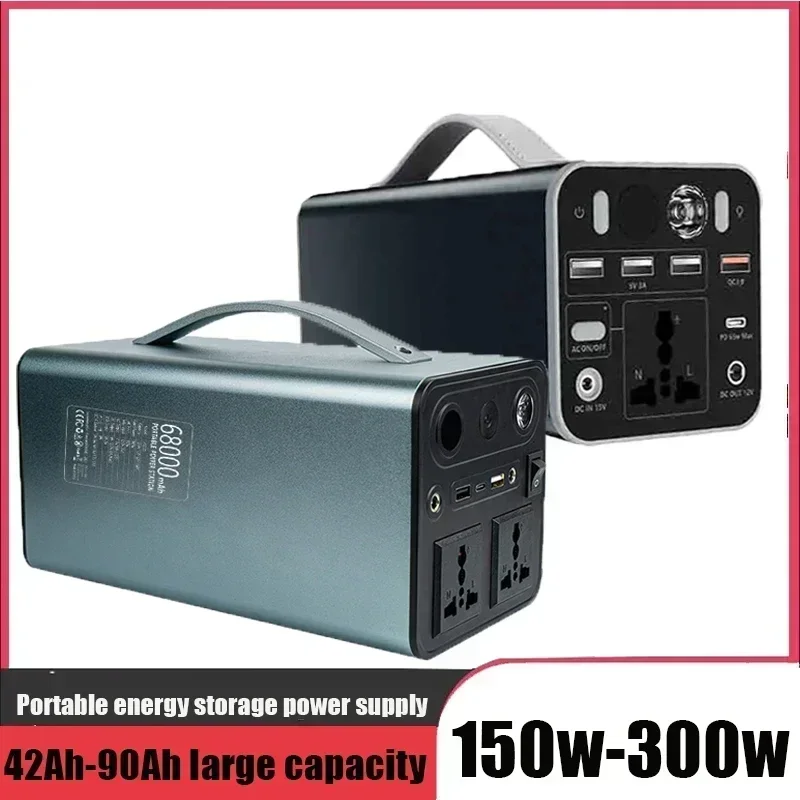 90Ah 300W Portable Power Station 45Ah 180W 150W Outdoor Emergency Power ...