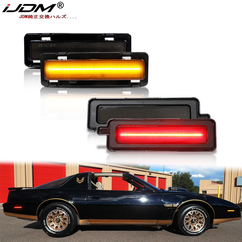 2pcs-For-1982-1992-Pontiac-Firebird-Full-LED-Side-Marker-Light-Front ...
