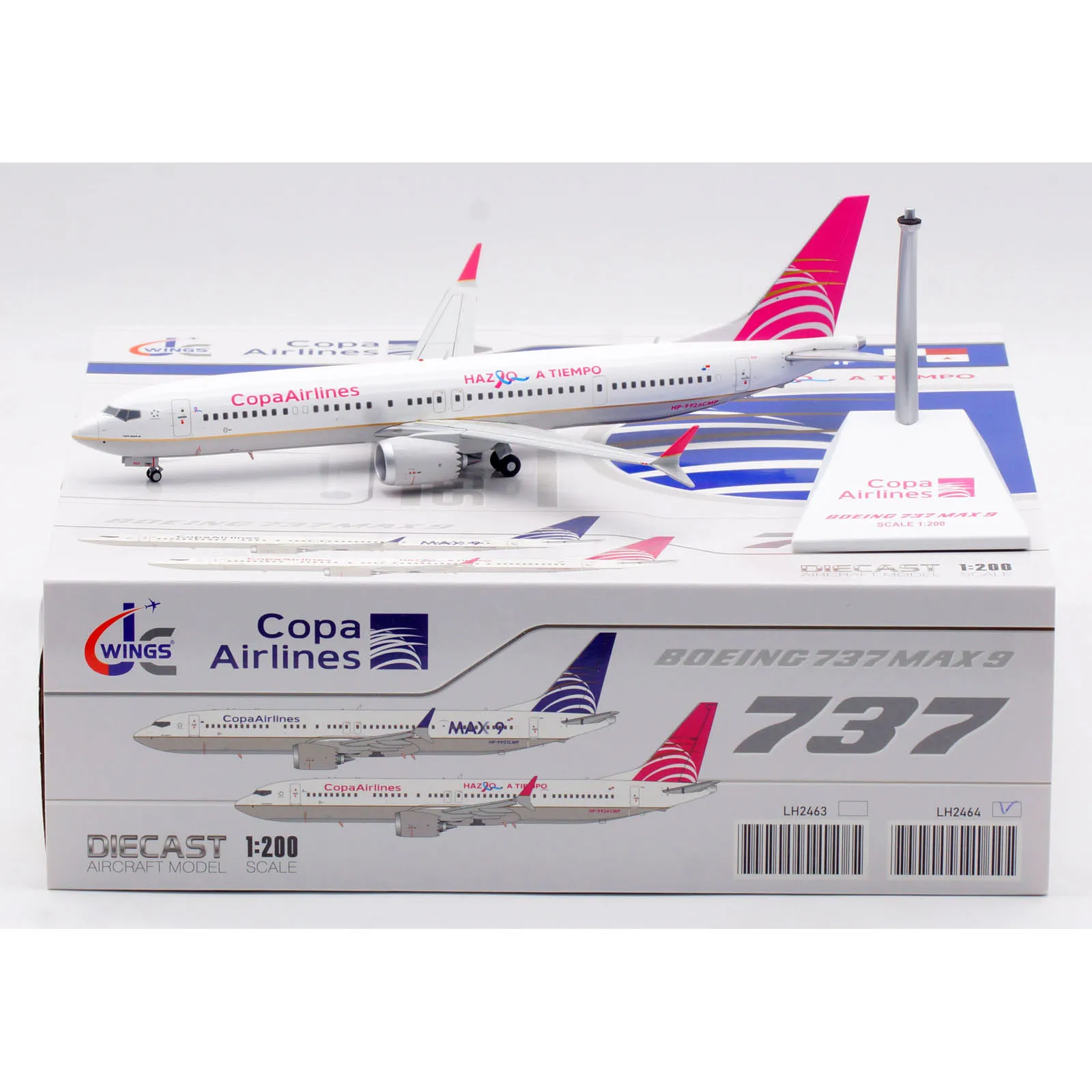LH2464 Alloy Collectible Plane Gift JC Wings 1:200 Copa Airlines ...