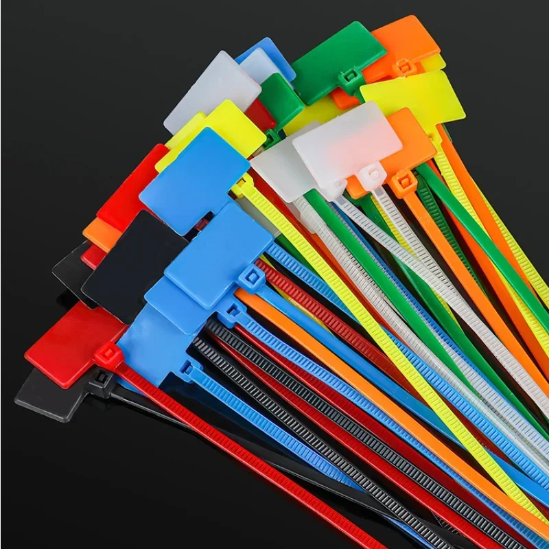 50pcs-Easy-Mark-5-150mm-Nylon-Cable-Ties-Tag-Labels-Plastic-Loop-Ties ...