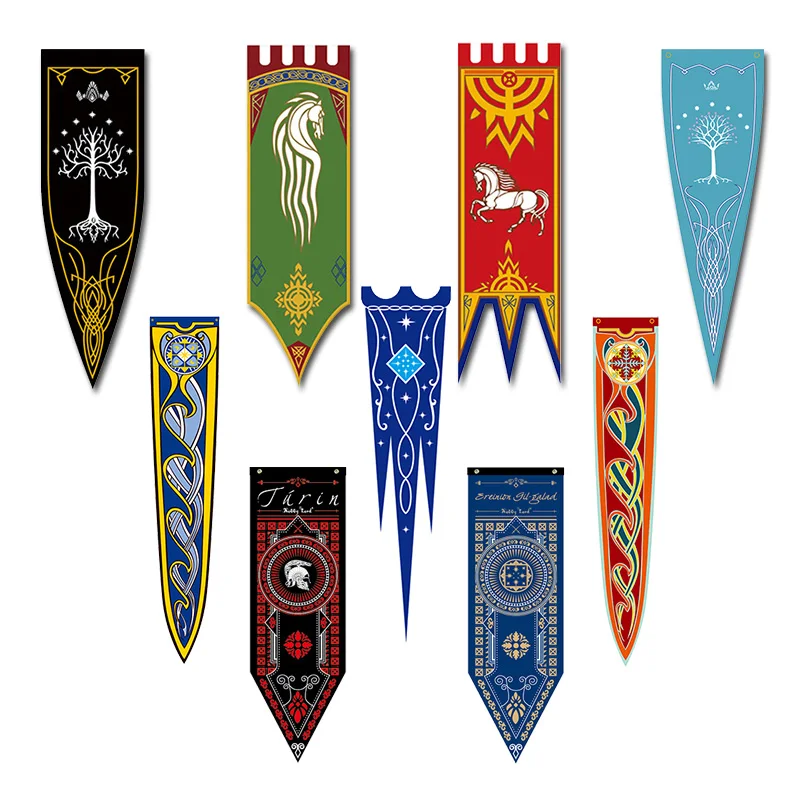 46x150cm-Medieval-Kingdom-Rohan-Gondor-Horse-Tree-Banner-Flag-Wall ...