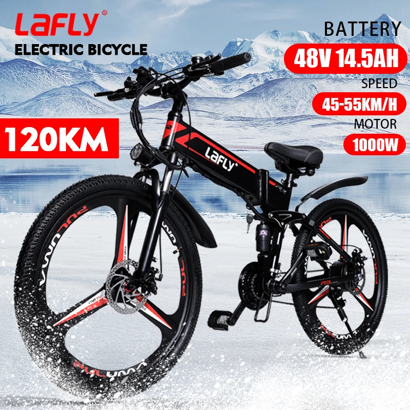 LAFLY X3 Aluminum Electric Bike Folding Lithium Assisted Mountain Cross ...