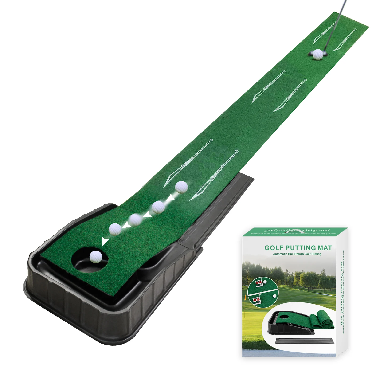 CRESTGOLF-Indoor-Golf-Putting-Mat-with-Auto-Ball-Return-and-Alignment ...
