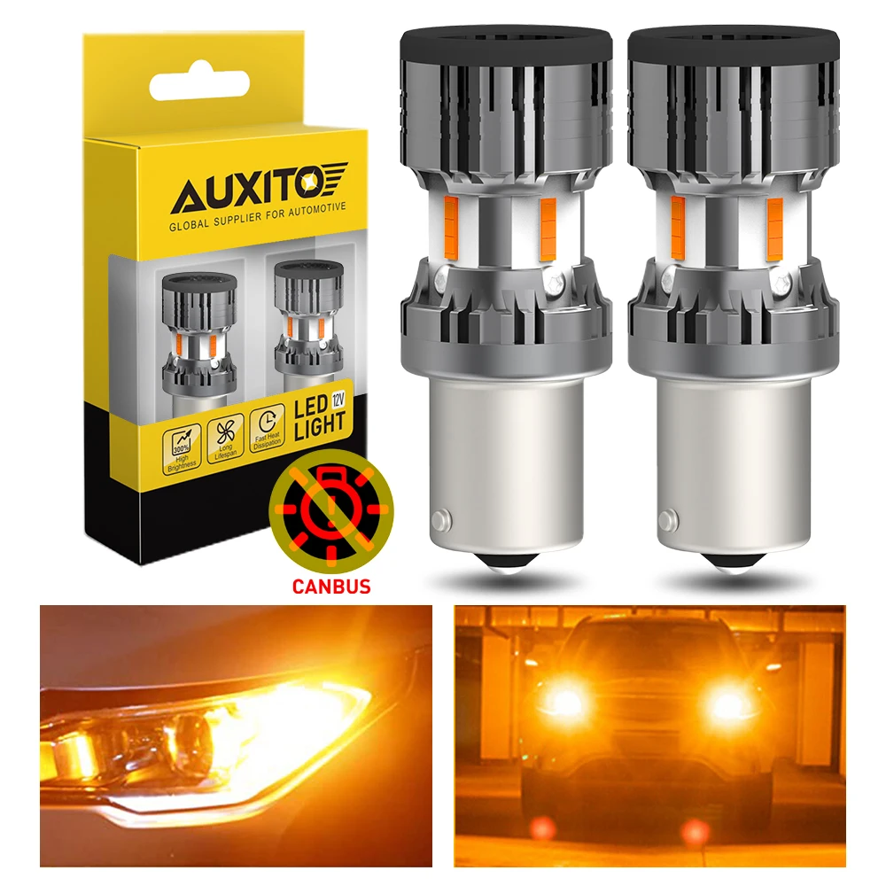AUXITO 2Pcs S25 1156 LED Indicator Bulb No Error No Hyperflash P21w Ba15s Py21w Bau15s LED ...