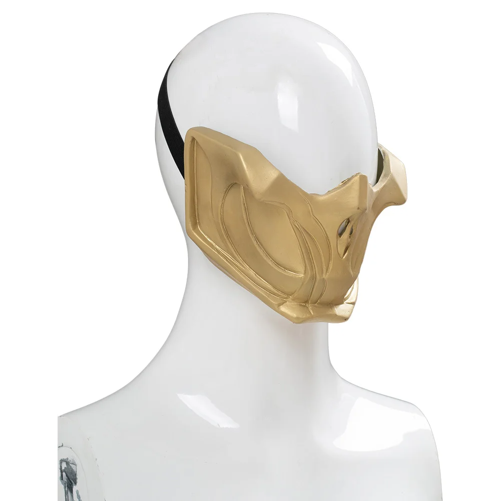 Anime Mortal Kombat Scorpion Golden Mask Cosplay Costume - AllCosplay.com