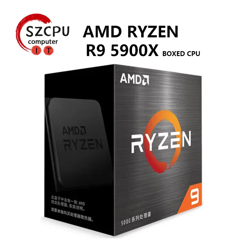 AMD procesador de CPU Ryzen 9 5900X R9 5900X 3,7 GHz, 12 núcleos, 24 ...