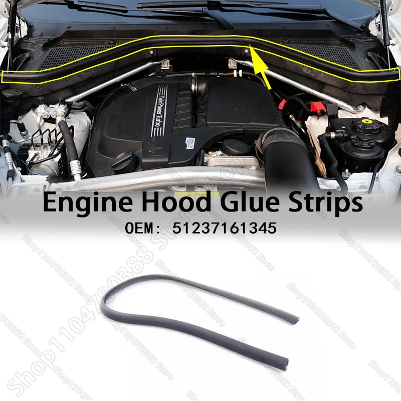 Engine Hood Sealing Gasket Glue Strips For 2007-2014 E70 E71 E72 BMW X5 ...