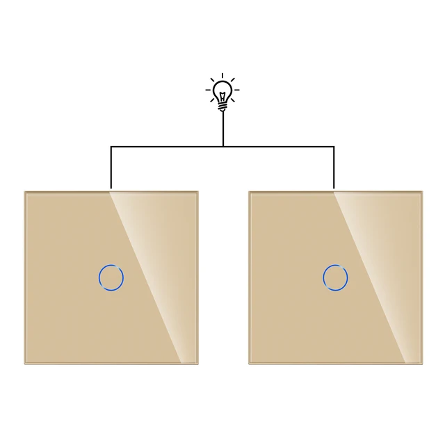 Bingoelec 1 Gang Intermediate Lépcsőkapcsoló Eu Master Slave Light Switch Fehér Szürke Kristály ...