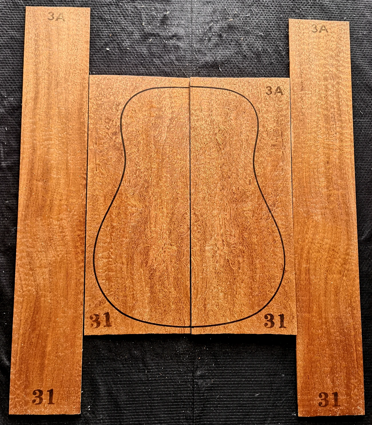 Guitar-ball-texture-water-wave-texture-sapele-back-board-wool-board ...