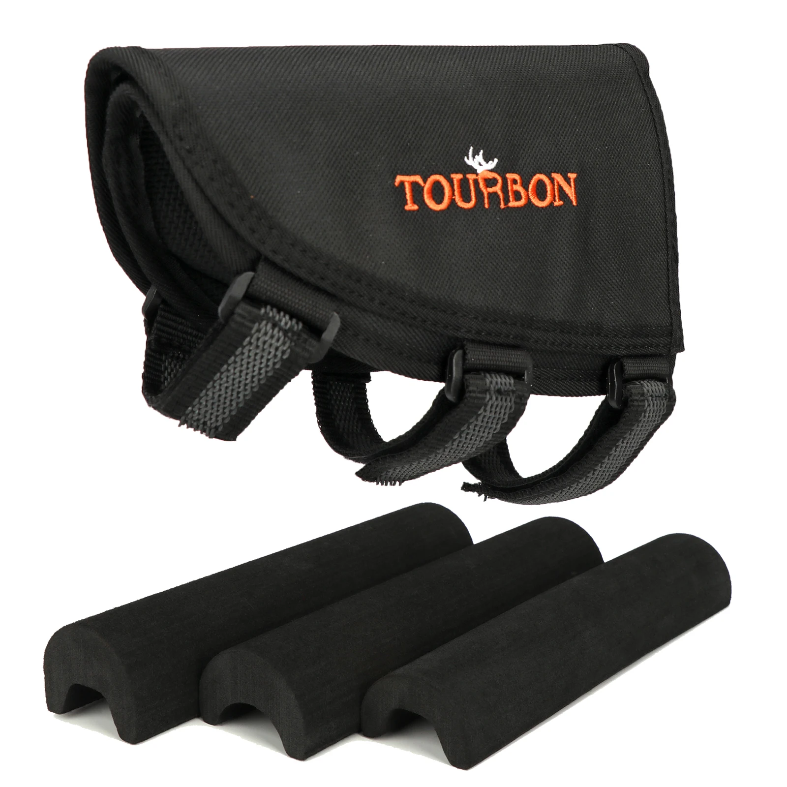 Tourbon Rifle Cheek Raiser Shooting Butt Stock Cartridges Holder W/ 3 ...