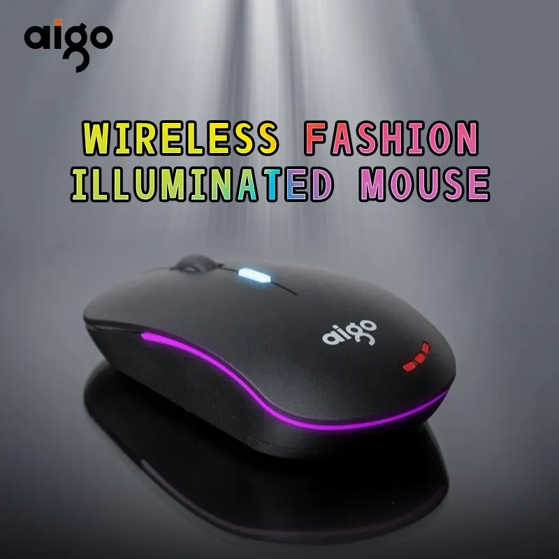 Aigo Patriot Wireless Luminous Mouse Apple Mac Laptop Desktop USB ...