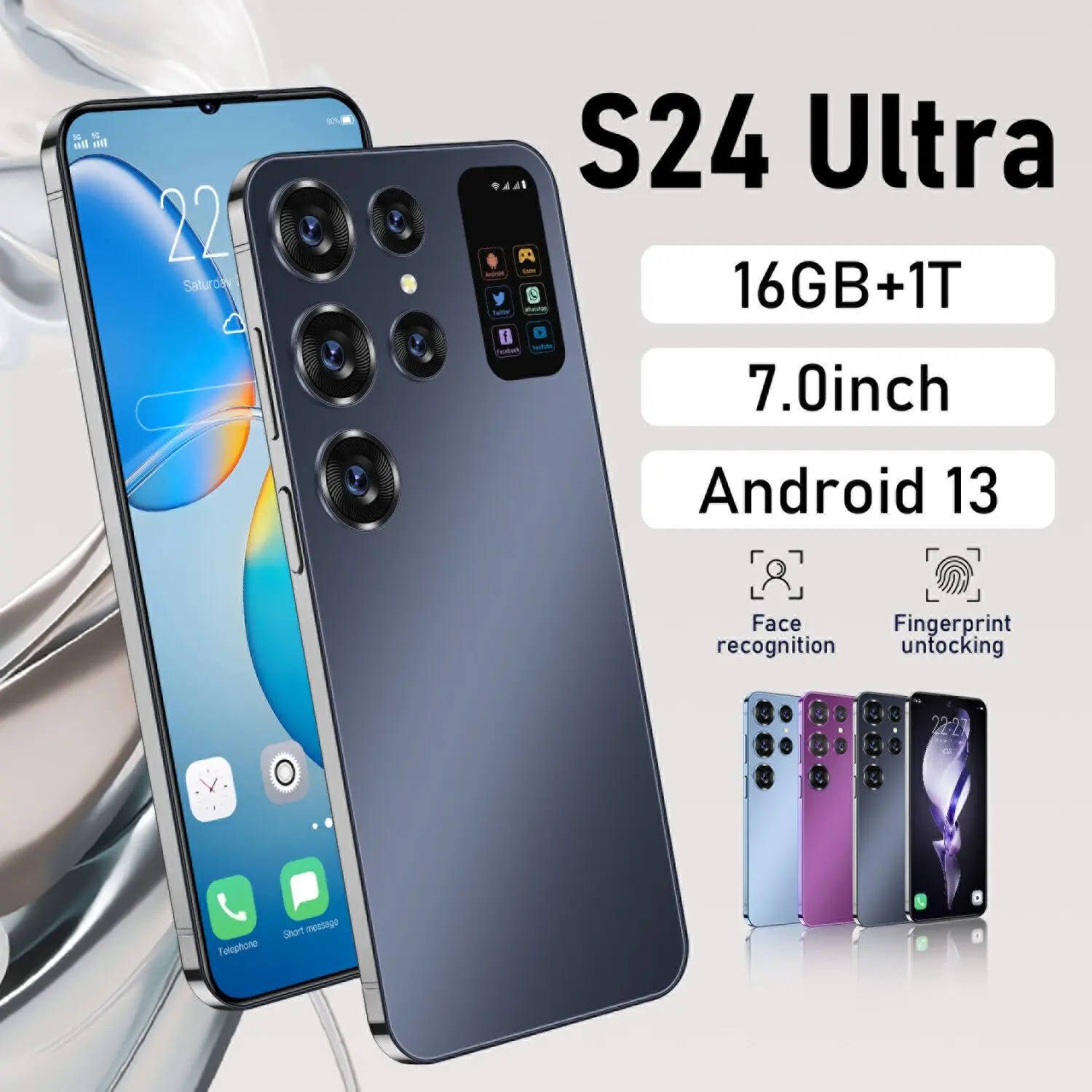 Original S24 Ultra 7 0 inch HD Screen Smartphone16GB 1TB 5GPhone Dual