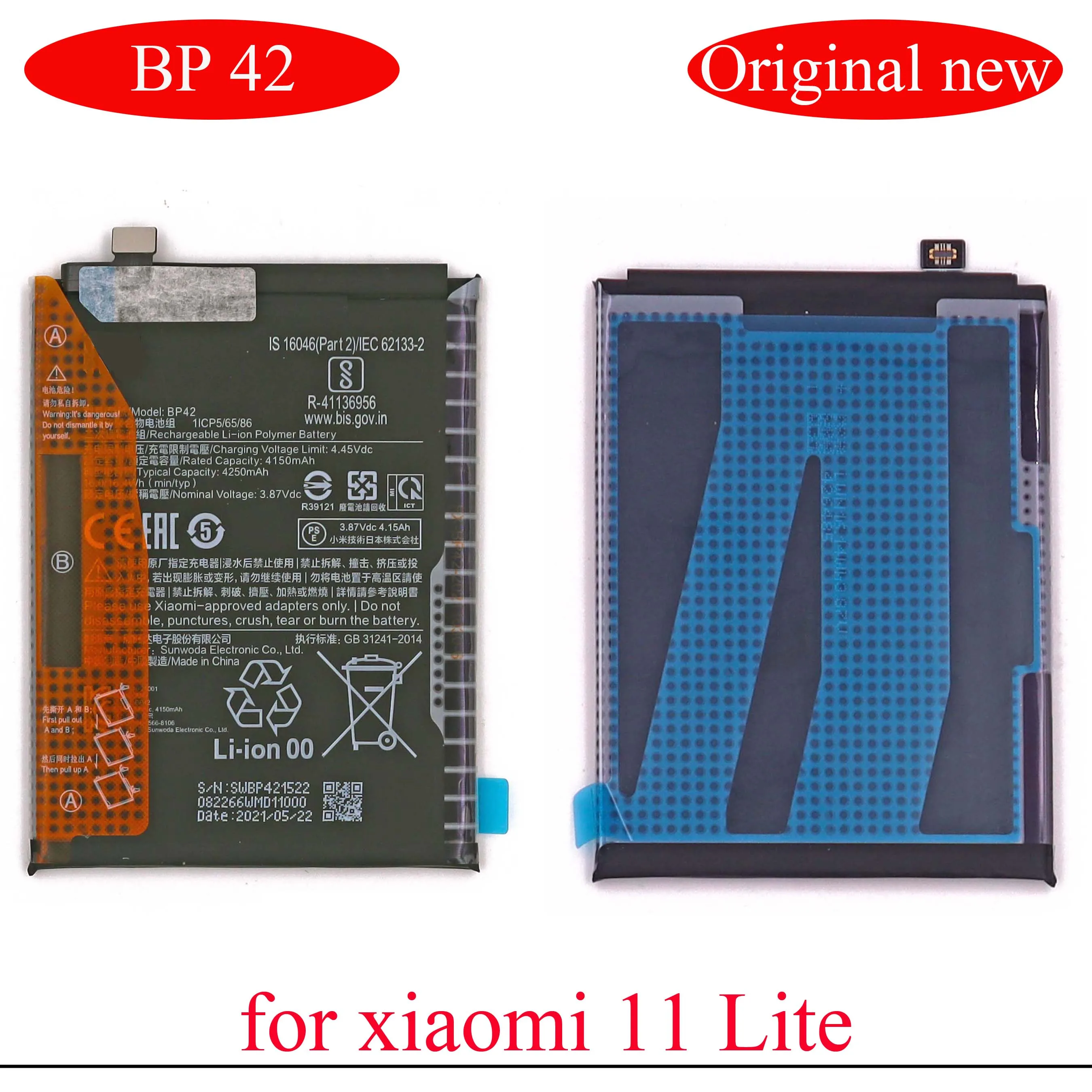 Original New BP42 Battery for Xiaomi 11 lite 4G/5G Built-in Battery ...