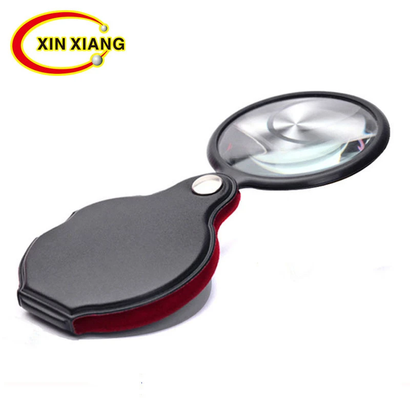Portable Handheld Magnifier 8x Leather Magnifier Loupe Pocket ...