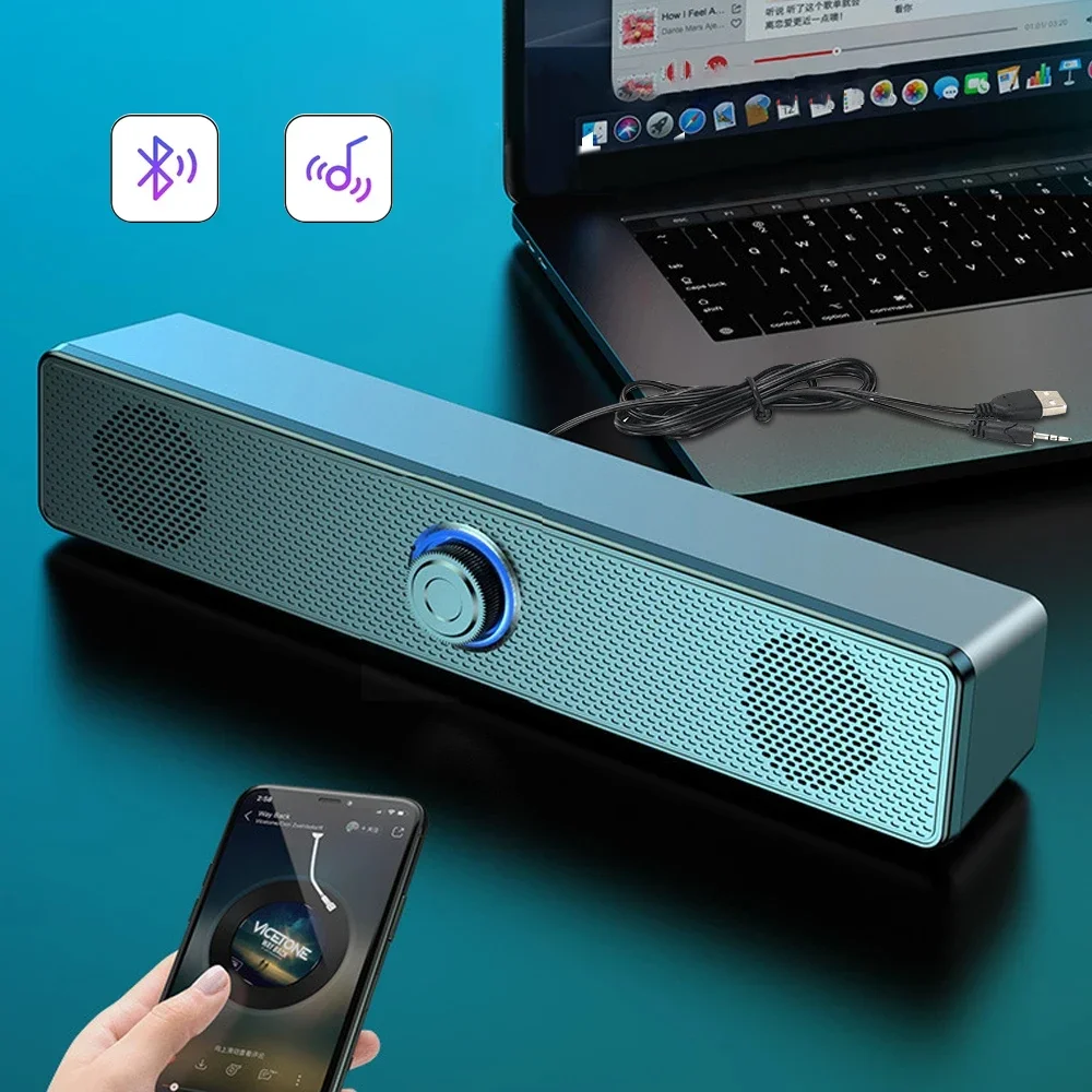 Surround-Sound-Bar-Wired-Computer-Bluetooth-Speakers-Stereo-Subwoofer ...