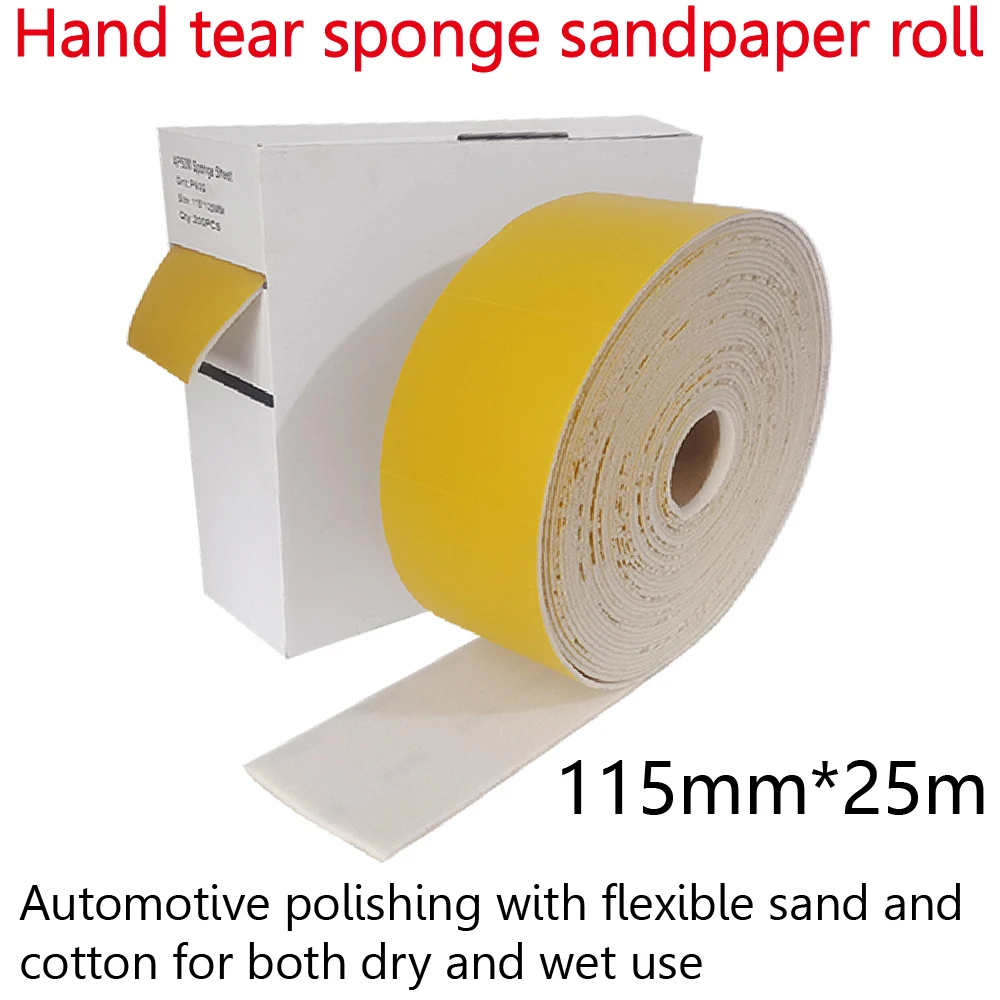 Hand-torn-sponge-sandpaper-roll-flexible-hand-sandpaper-cotton-car ...