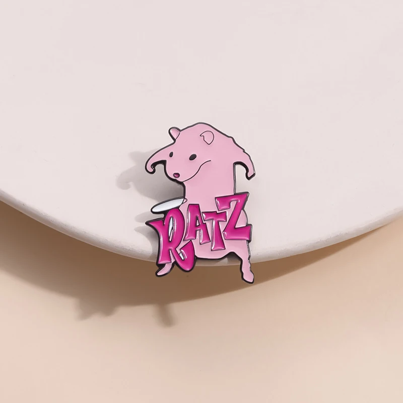 Cute-Pink-Kawaii-Mouse-Rat-Enamel-Pin-Ratz-Cartoon-Brooches-Lapel-Badge ...