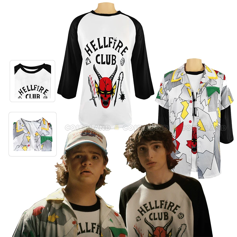 Hellfire Club คนแปลกหน้า Season 4คอสเพลย์เสื้อยืด Mike จะ Lucas Dustin ...