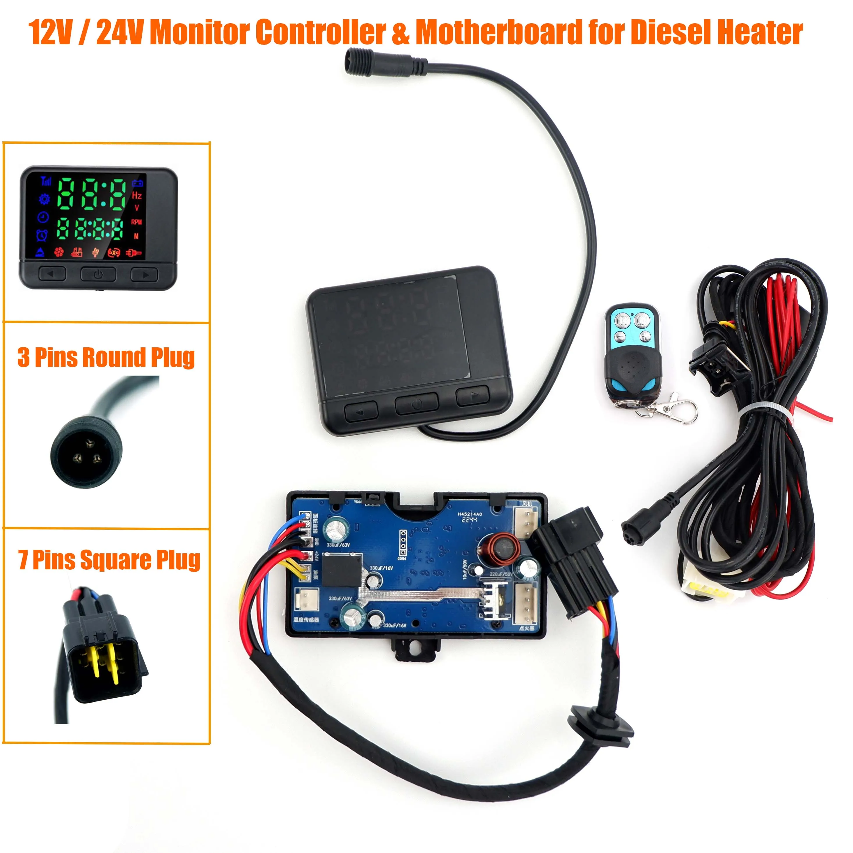 12V-24V-2KW-3KW-5KW-8KW-Air-Diesel-Heater-Monitor-Switch-Control ...