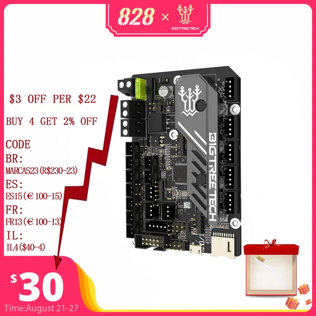 BIGTREETECH BTT SKR MINI E3 V3.0 32 Bit Motherboard Onboard TMC2209 ...