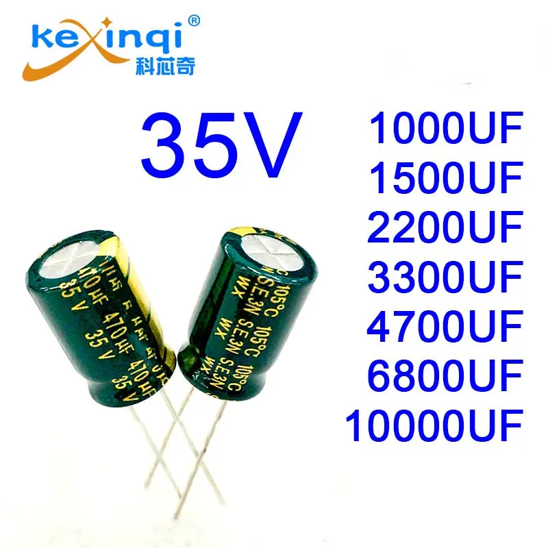 5PCS 35V High Quality Aluminum Electrolytic Capacitor 1000uf 1500uf ...
