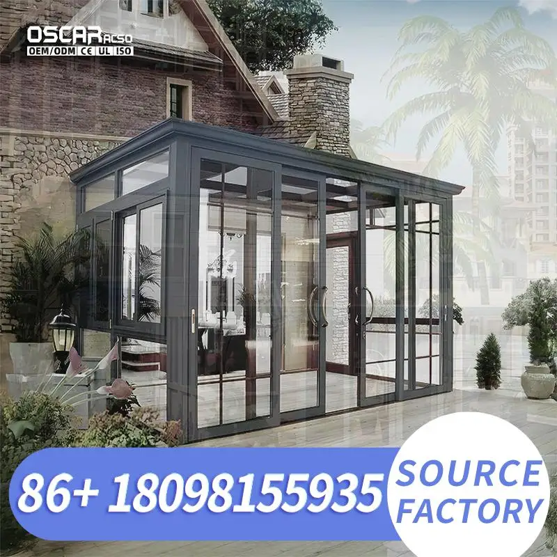 Electric Retractable Four Season Motorized Movable Sunroom Enclosure ...