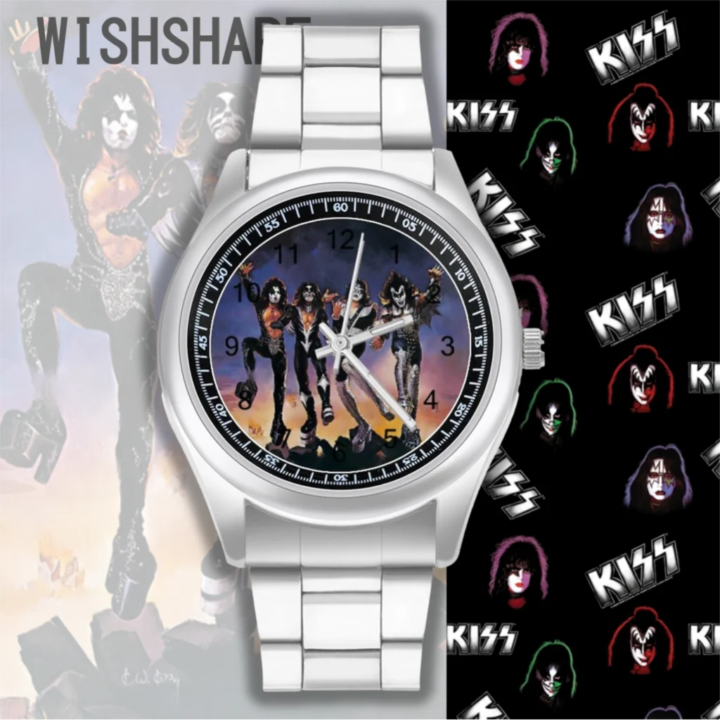 Kiss-Band-Reloj-de-pulsera-de-cuarzo-con-dise-o-de-m-sica-Rock-Original ...