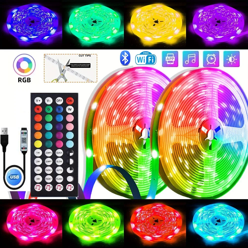 Tira-de-luces-LED-RGB-5050-2835-DC5V-con-Control-inteligente-por-WiFi ...